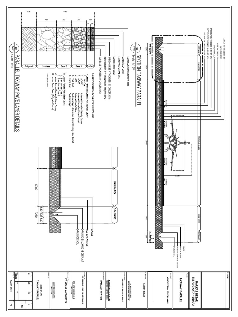 Parallel Taxiway Pavement Layer Details | PDF | Road Surface | Civil ...