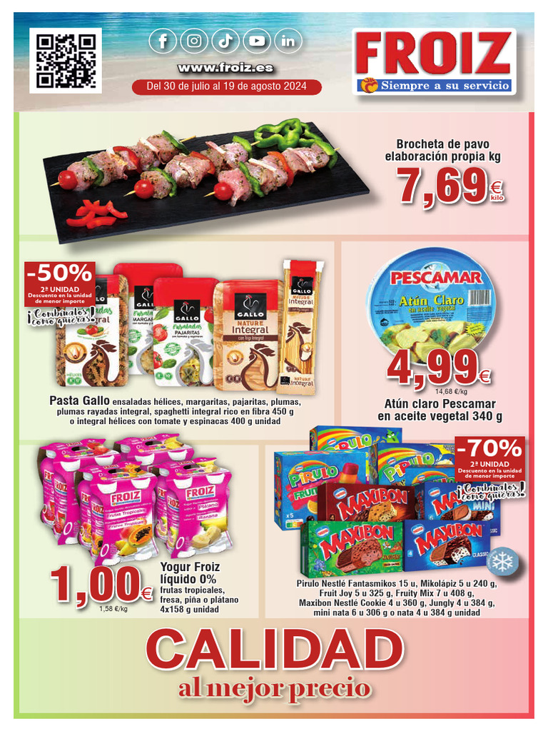 FROIZ Folleto Web Agosto 2024 | PDF | Alimentos | Cocina