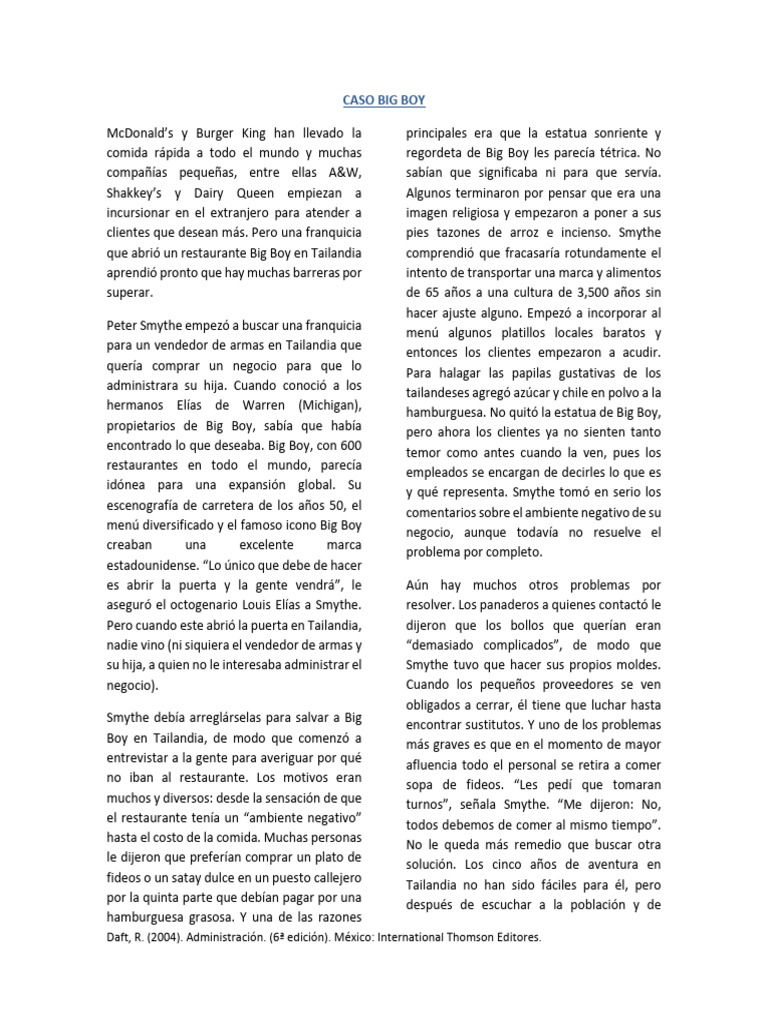 Caso Big Boy | PDF