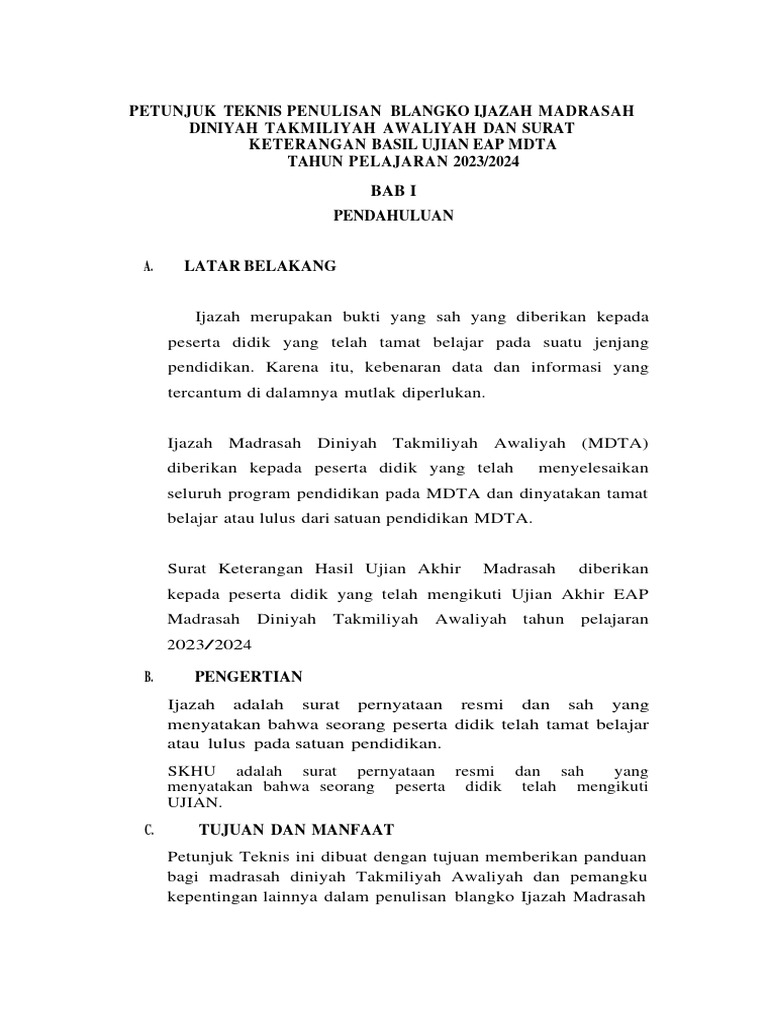 Cek Pedoman Juknis Penulisan Ijazah 2024 OK. | PDF | Karier & Perkembangan