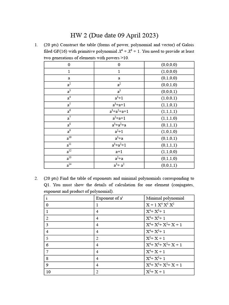 611430083 蔡承恩 ECC HW2 | PDF | Applied Mathematics | Matrix Theory
