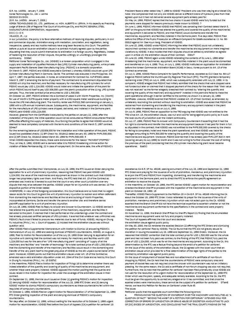 ADR (Cases) | PDF | Arbitration | Certiorari