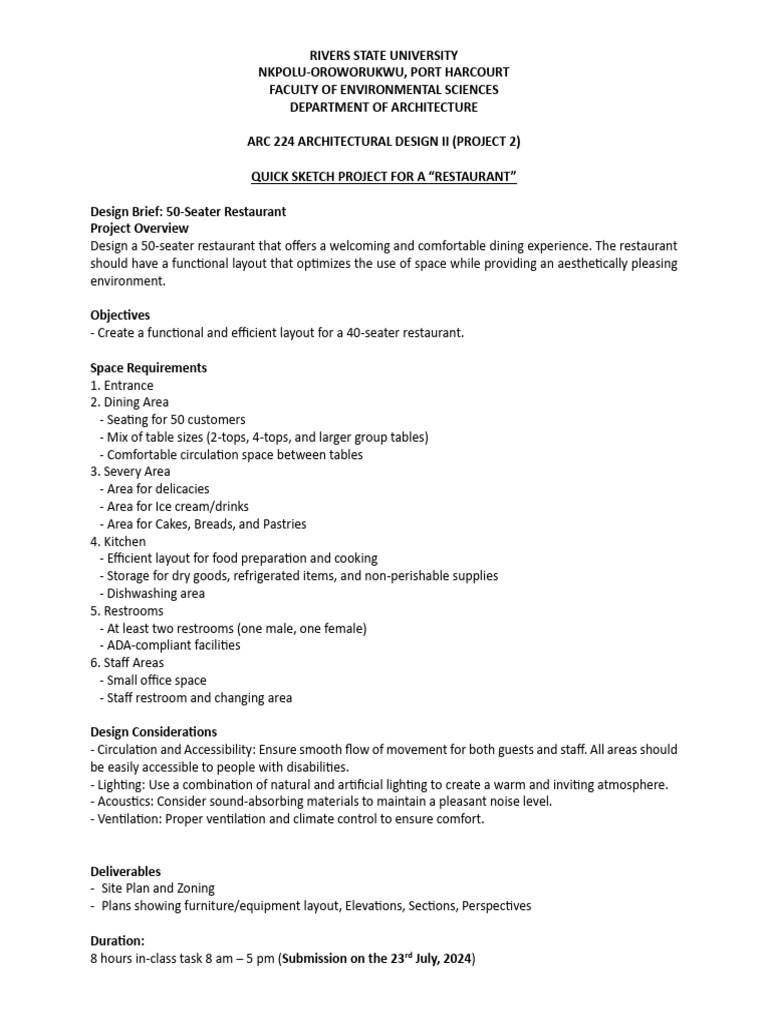 2nd Project Design Brief - 240723 - 091530 | PDF | Home & Garden