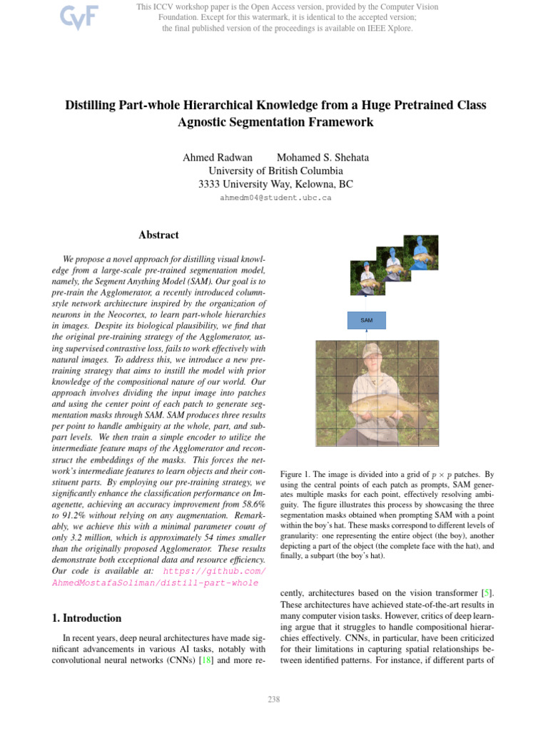 Radwan Distilling Part-Whole Hierarchical Knowledge From A Huge Pretrained Class Agnostic ICCVW ...