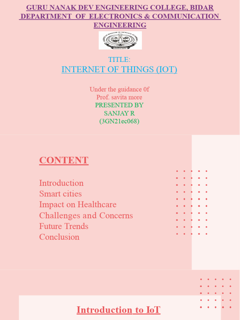 Guru Nanak Dev Engineering College, Bidar Department of Electronics & Communication Engineering ...