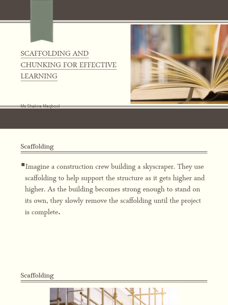 Scaffolding and Chunking For Effective Learning | PDF | Vocabulary ...