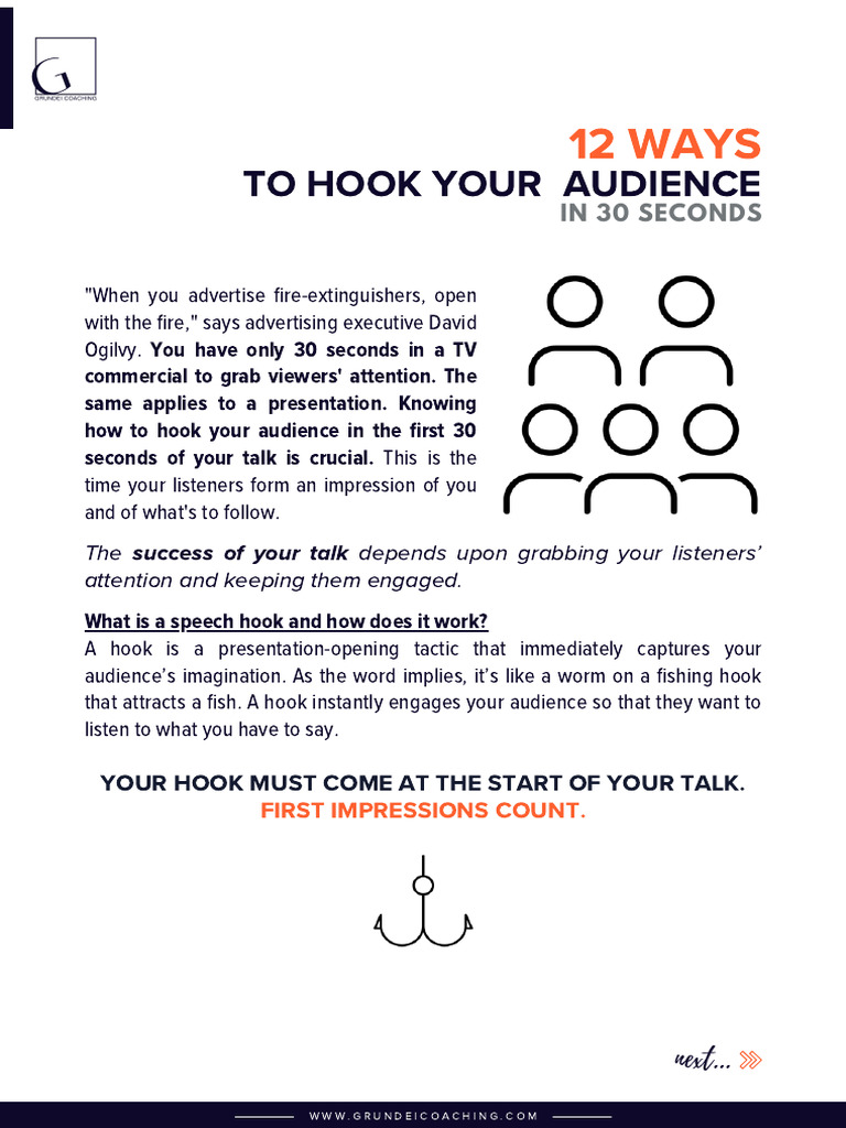 12 Ways To Hook Your Audience | PDF | Attention