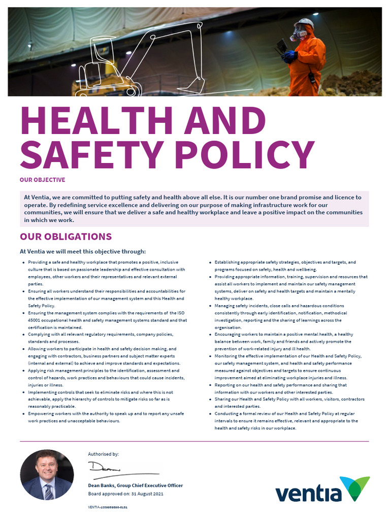Health and Safety Policy | PDF | Occupational Safety And Health | Safety