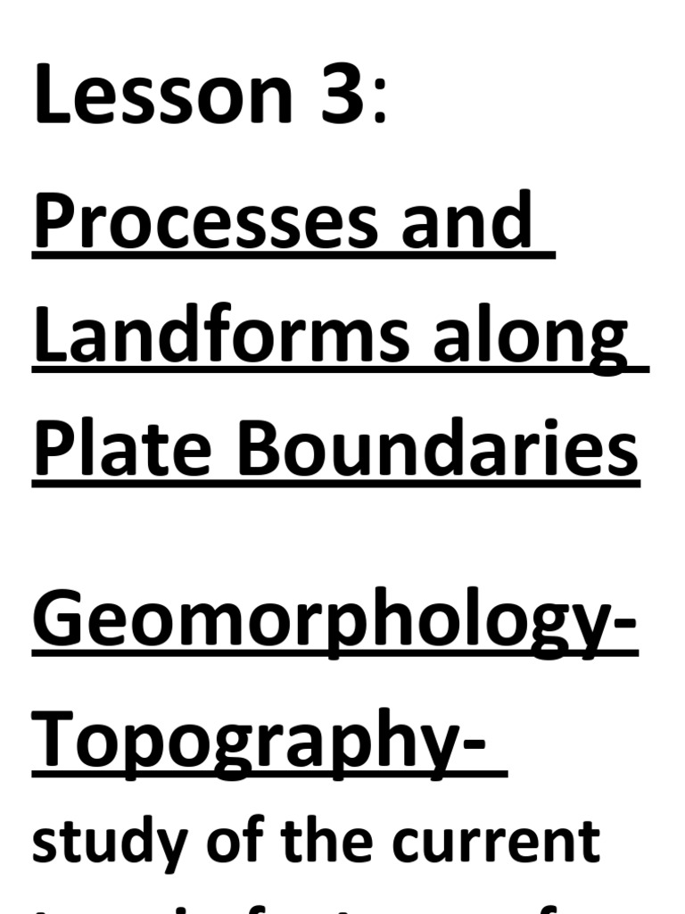 Processes and Landforms | PDF | Glacier | Valley