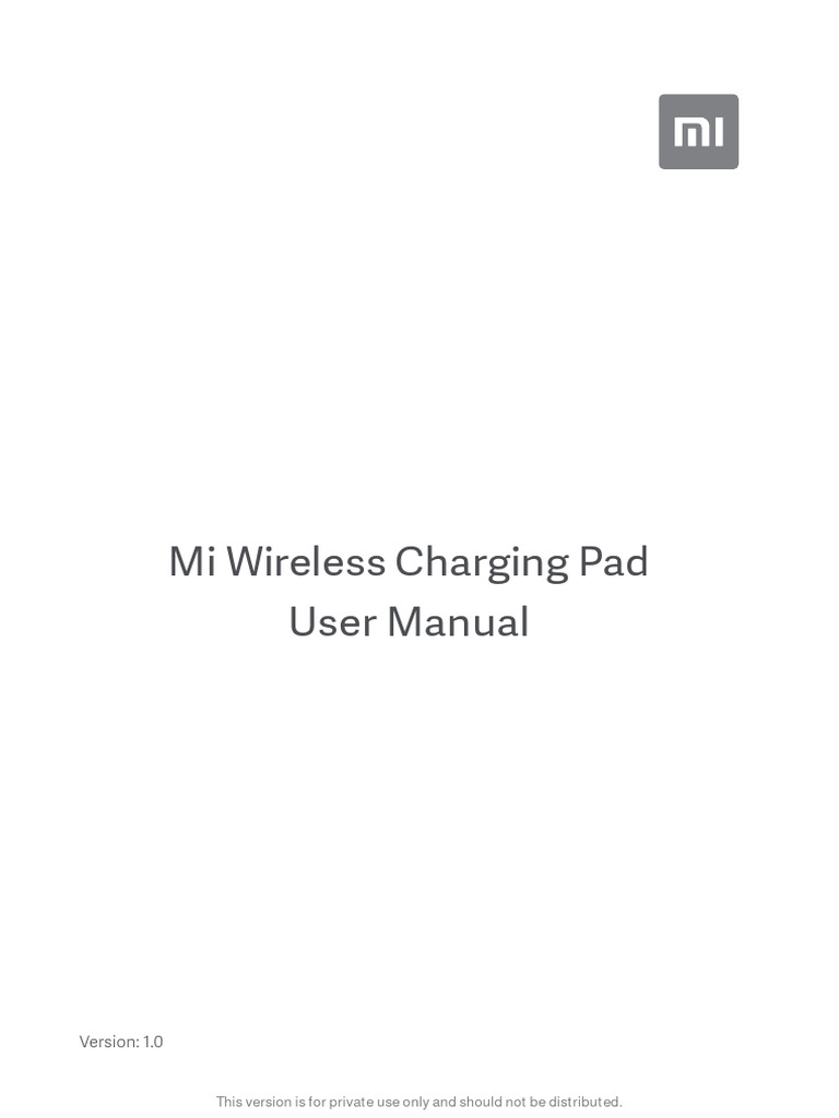 Mi Wireless Charging Pad | PDF | Battery Charger | Radio