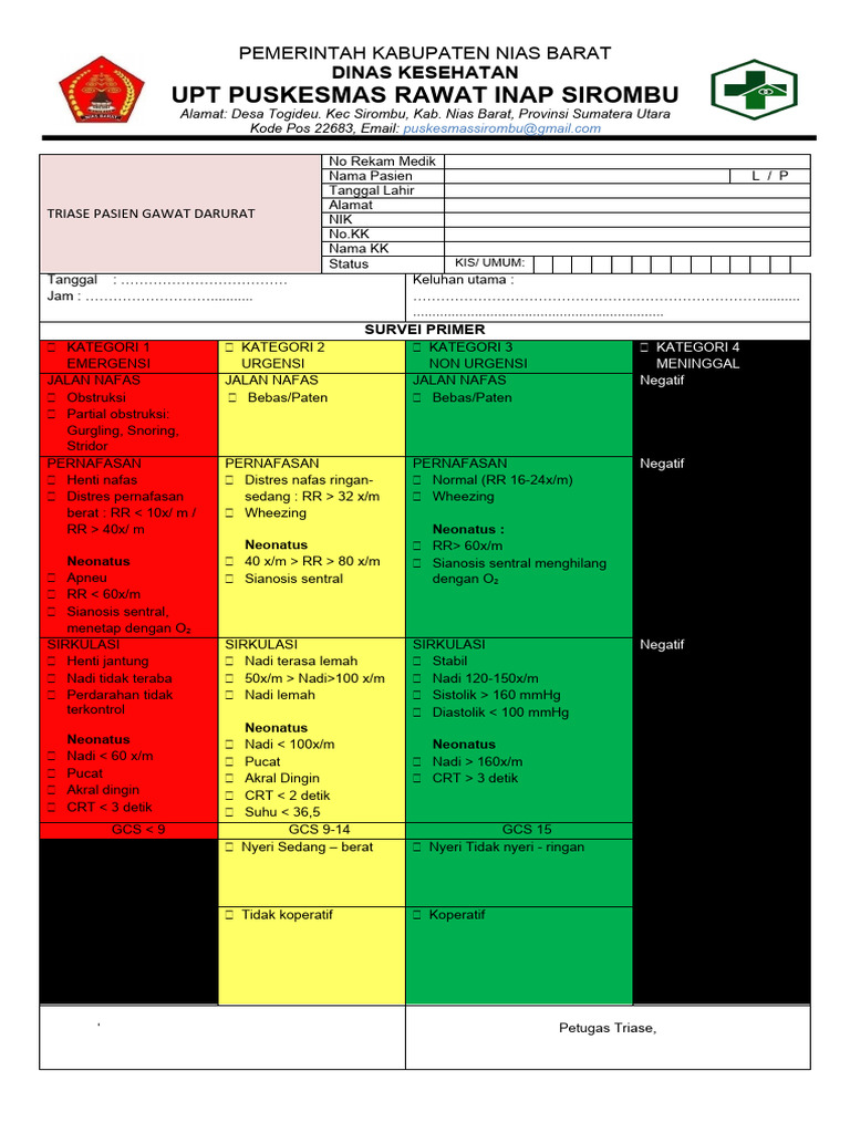 Form Triase RTGD Akreditas (1) . | PDF