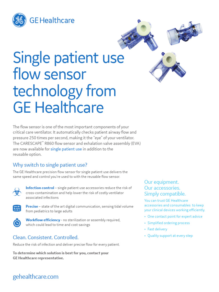 Single Patient Use Flow Sensor Technology From GE Healthcare | PDF ...