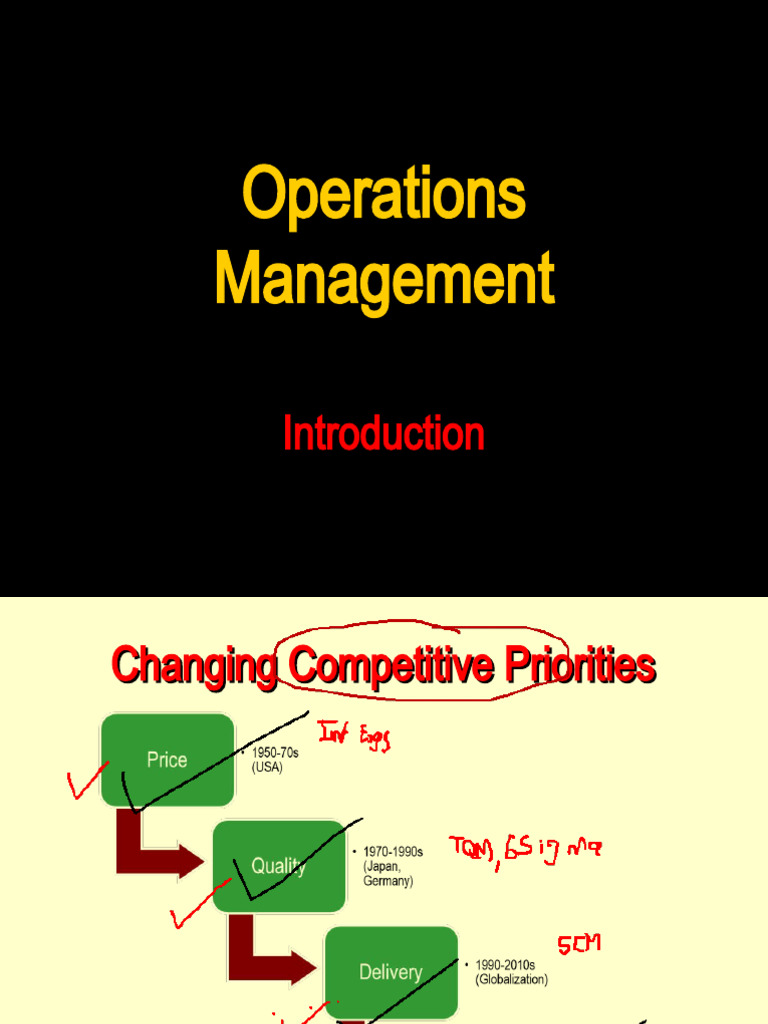 Operations Management 1 | PDF | Factors Of Production | Product (Business)
