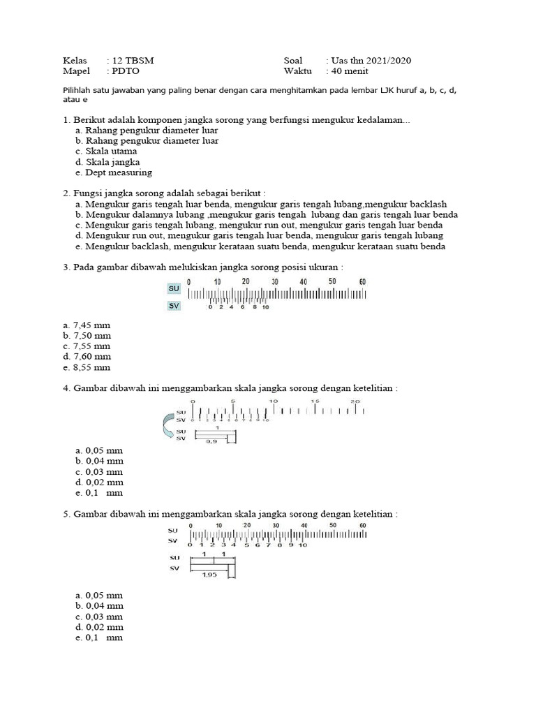Soal Pdto Kelas Xii | PDF | Metode & Bahan Ajar