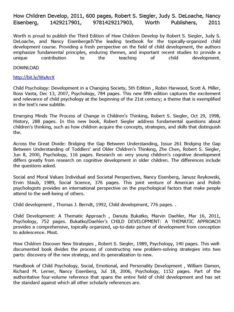 How Children Develop | PDF | Psychology | Child Development