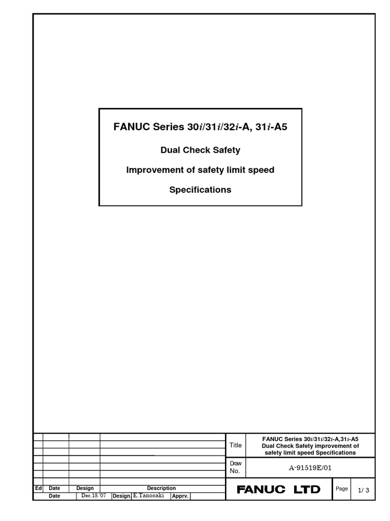 SPEC08 - 002 - A-91519E Dual Check Safety Improvement of Safety | PDF ...