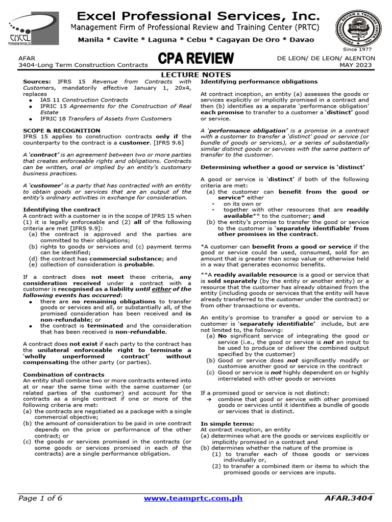 Afar 3404 Long Term Construction Contracts Pdf Cost Consideration
