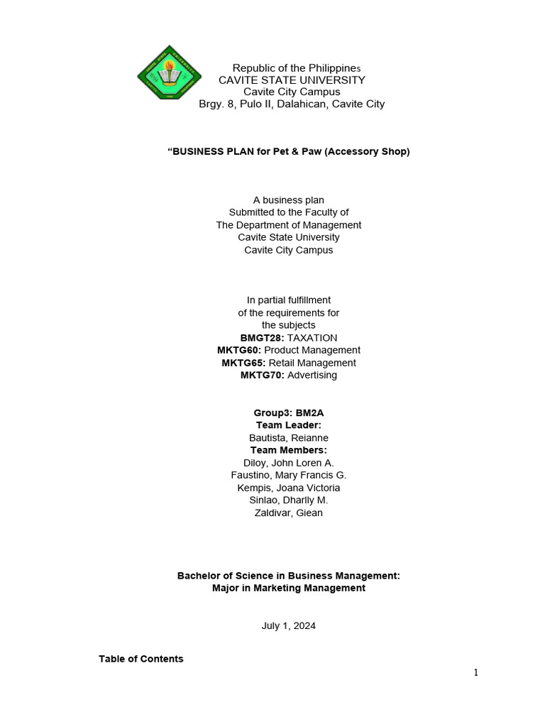 Business Plan Title | PDF | Brand | Market Segmentation
