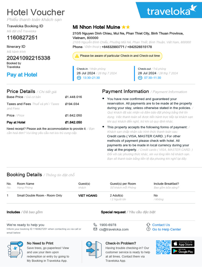 Hotel Voucher | PDF
