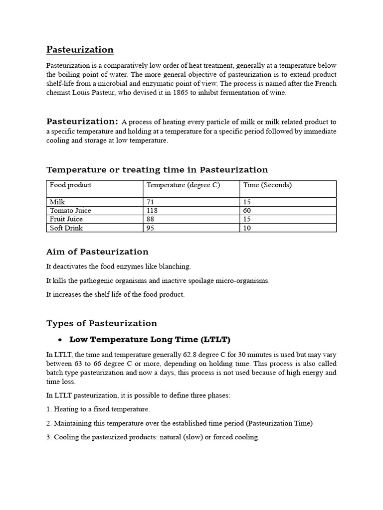 Unit III Pasteurization and Sterilization New | PDF | Sterilization ...