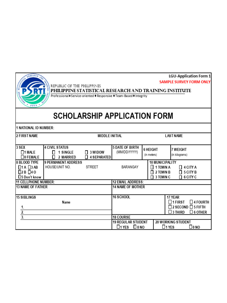 Scholarship Application Form | PDF