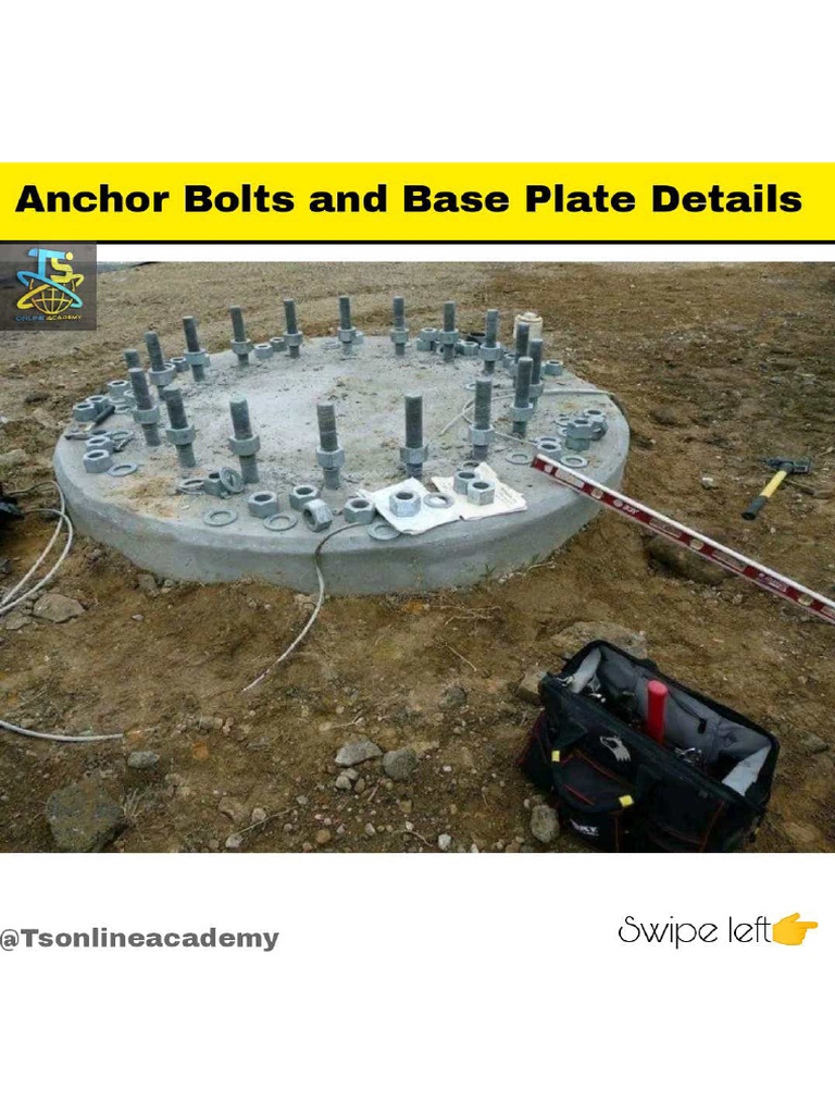 Anchor Bolts and Base Plate Details | PDF