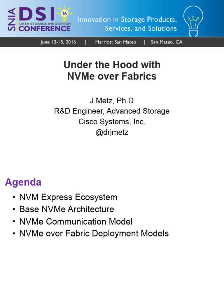 Under The Hood With NVMe Over Fabrics | PDF | Solid State Drive | Computer Hardware