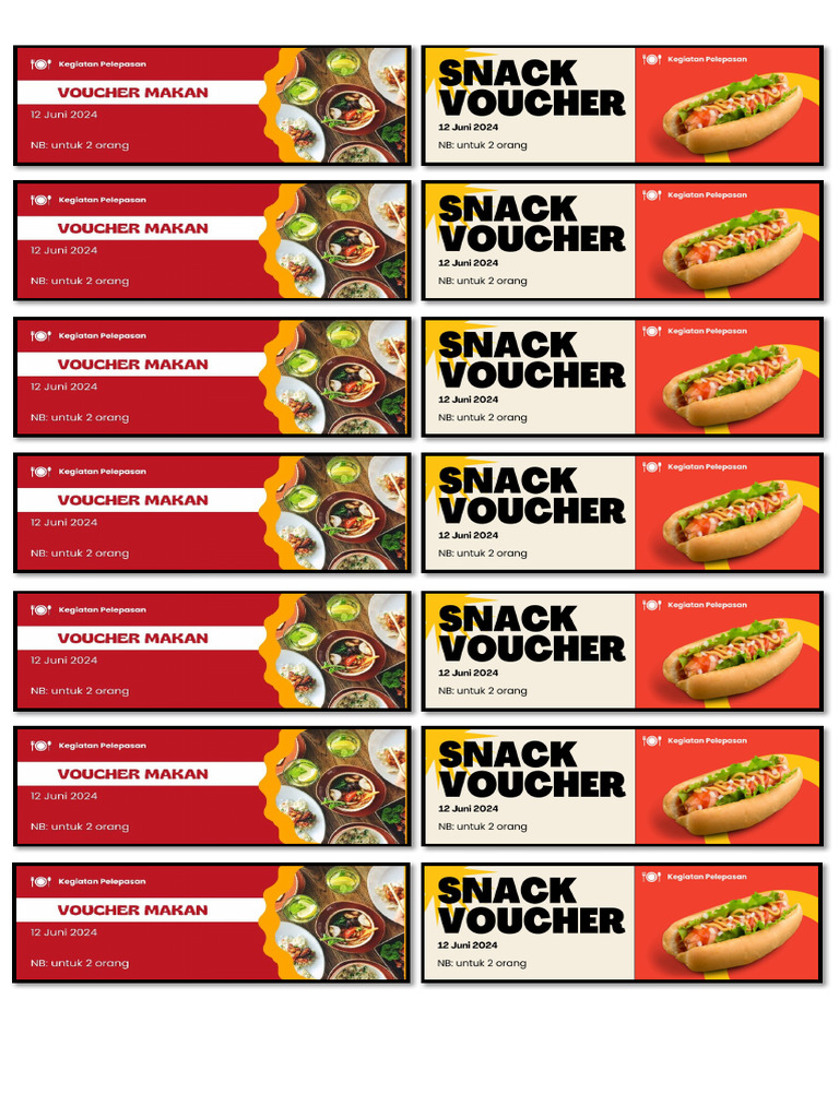 Voucher Makan Dan Snack | PDF