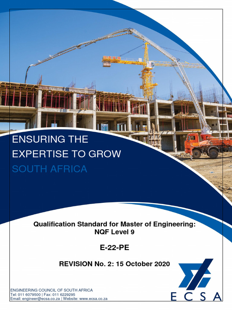 Master of Engineering: NQF Level 9 Standards | PDF | Engineering | Science