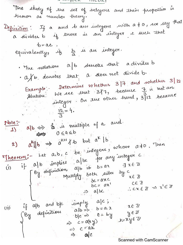 Unit 6 Number Theory | PDF