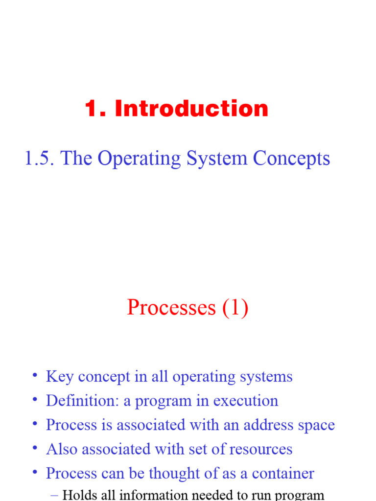 1.5 Operating System Concepts | PDF | Kernel (Operating System) | Operating System