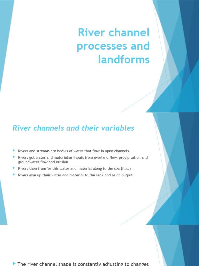 River Channel Processes and Landforms | PDF | River | Flood