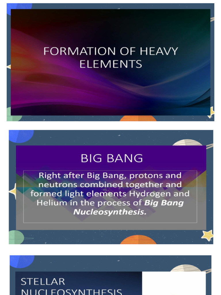 Formation of Heavy Elements | PDF