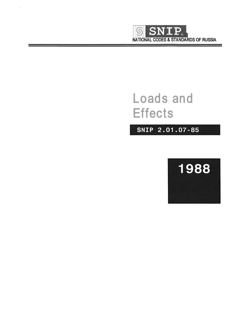 SNIP 2.01.07-85 - 1988-English Loads and Effects | PDF