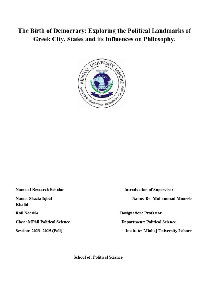 Birthplace of Democracy in Ancient Greece | PDF | Democracy | Political ...