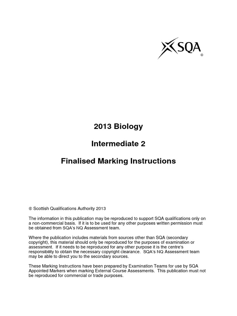 Mi Int2 Biology All 2013 | PDF | Bacteria | Osmosis