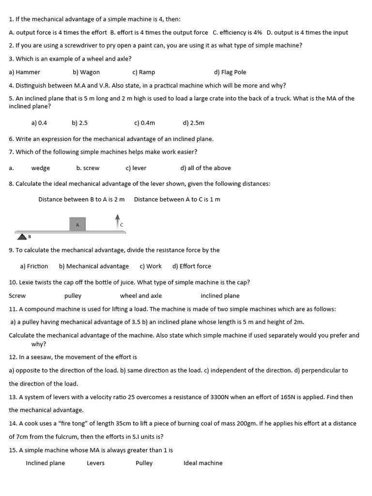 Simple Machines | PDF | Machines | Lever