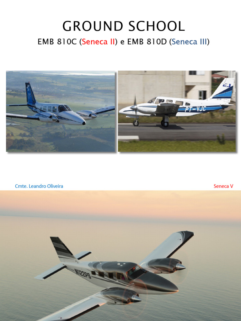 Aeronaves Seneca II e III: Especificações e Limitações | PDF | Motores ...
