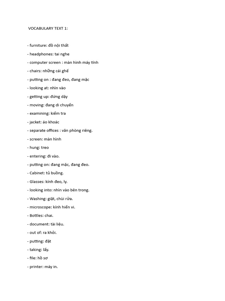 Vocabulary Text 1 | PDF