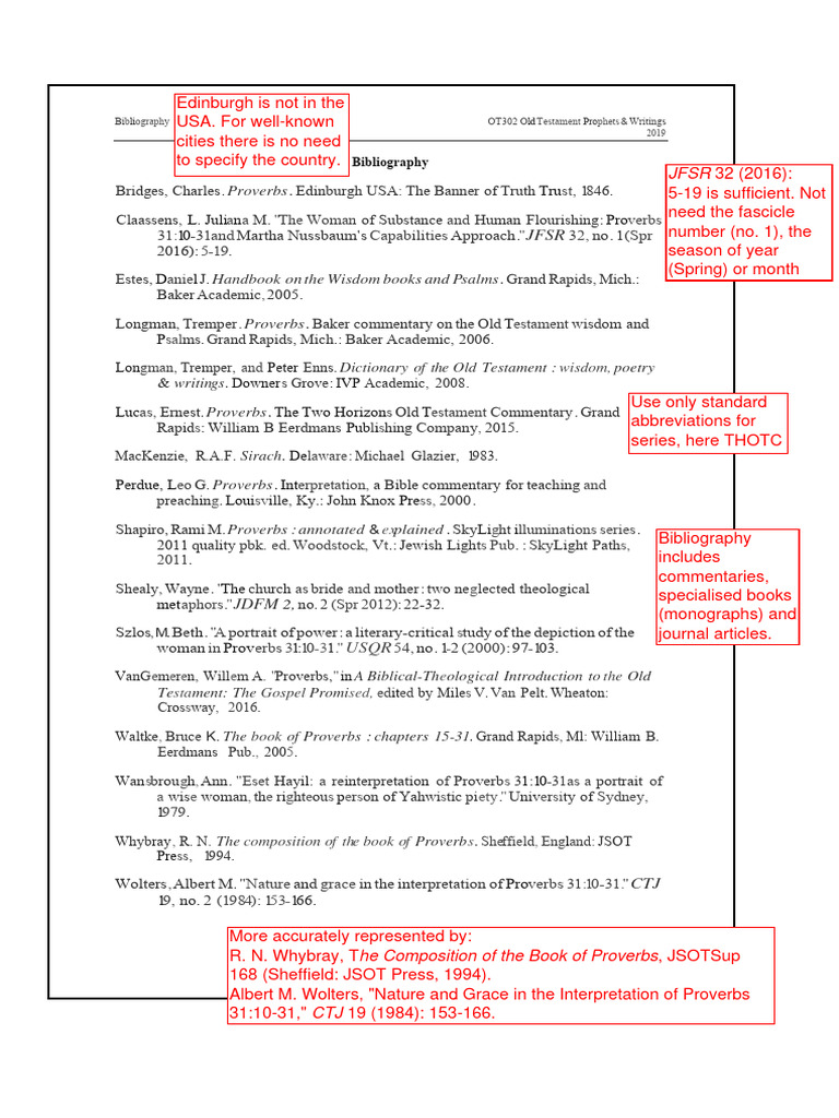 L.2c Sample OT002 2019 Indicative Bibliography | PDF | Christian Bible ...