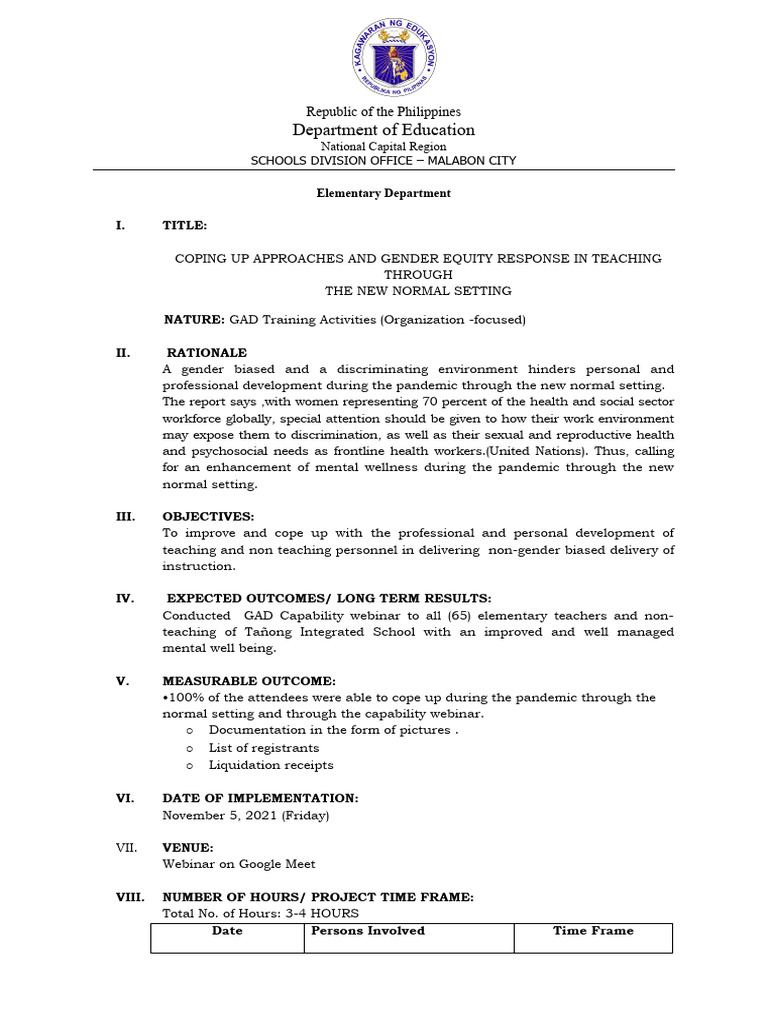 GAD-Proposal-Organization-Focused - 4-2021 | PDF