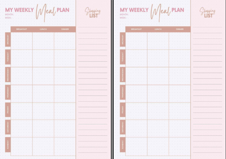 Weekly Plan | PDF