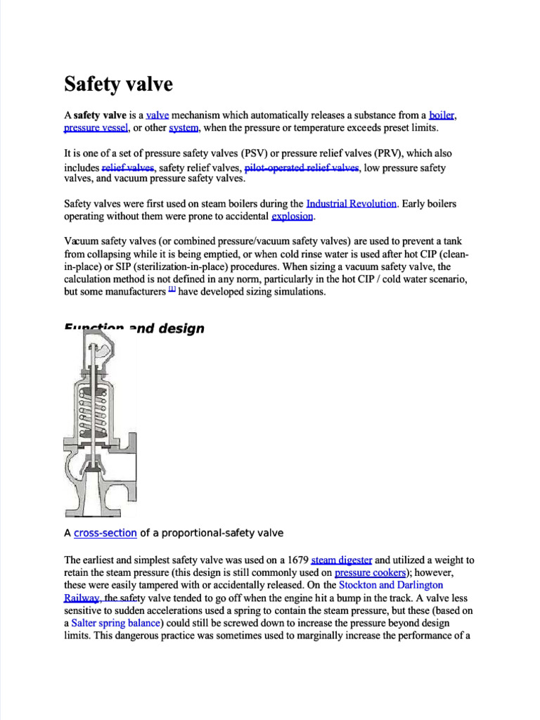 PDF Safety Valve - Compress | PDF | Valve | Fluid Mechanics
