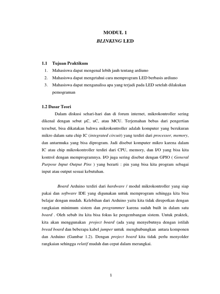 Modul 1 Sistem Tertanam | PDF | Komputer | Teknologi & Rekayasa