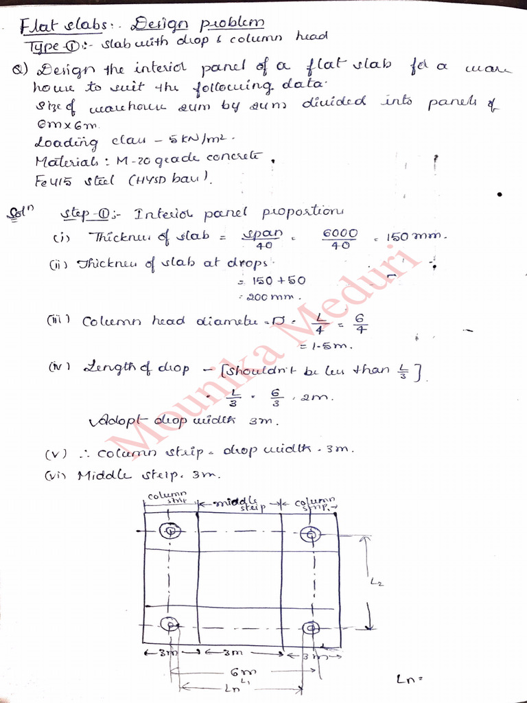 Flat Slab With Column Head and Drop | PDF