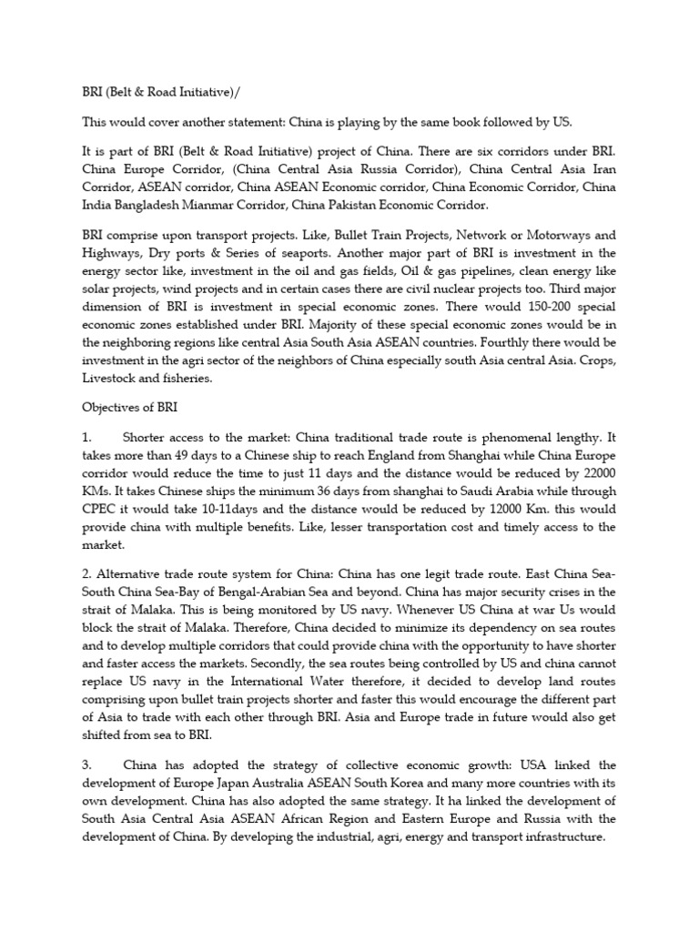 BRI vs IMEC | PDF | China | World Politics