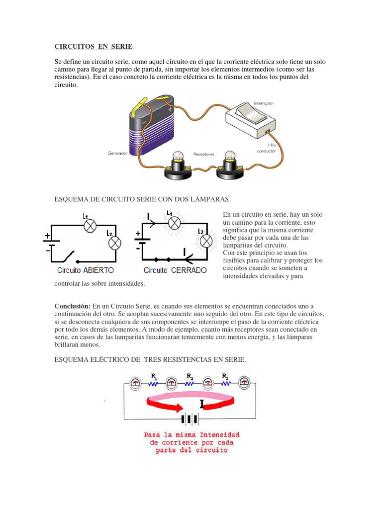 Propiedades de Circuitos Serie y Paralelo | PDF | Resistencia Eléctrica ...