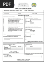 LEAVE FORM New CS Form No. 6, Rev. 2020 - Application for Leave (Fillable) - HRH | PDF ...
