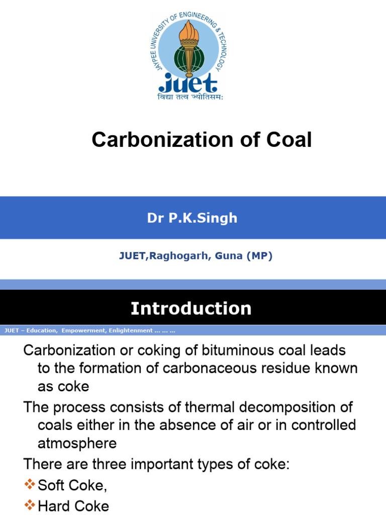 2.2. Carbonization of Coal | PDF | Coke (Fuel) | Coal