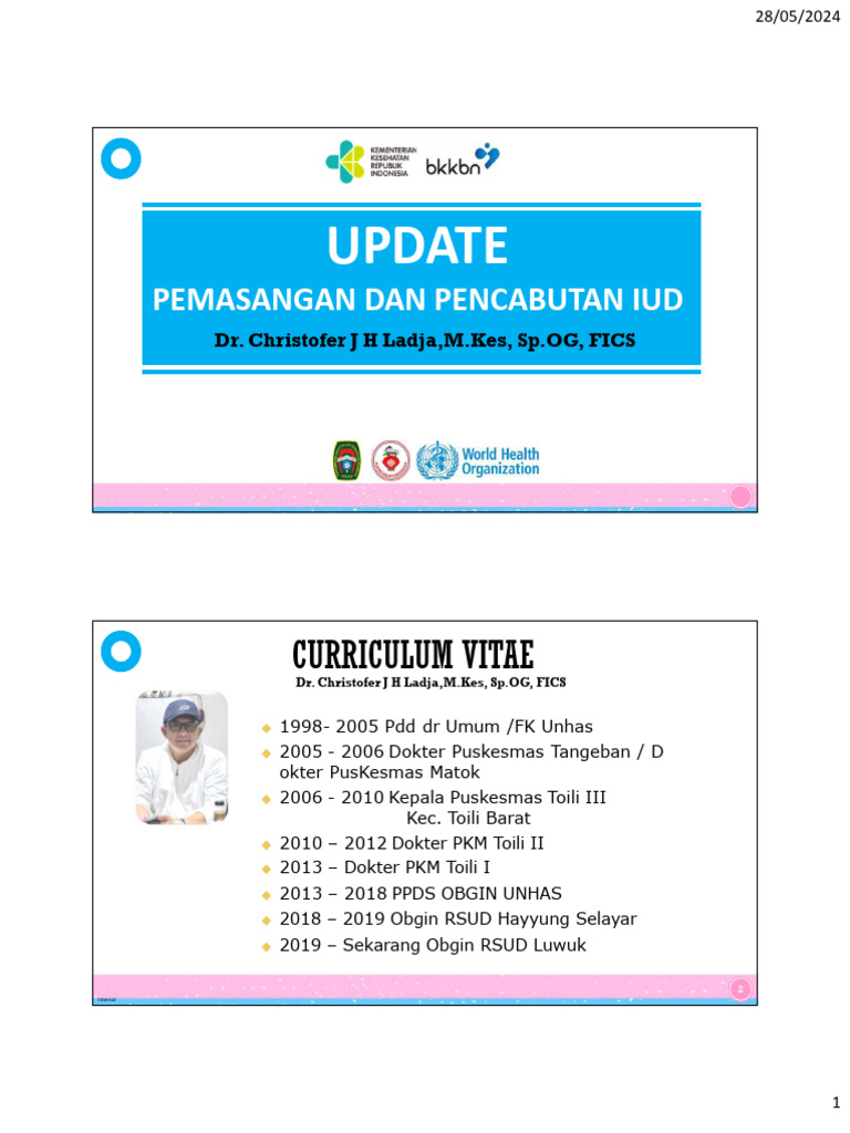 Panduan Pemasangan IUD AKDR Copper dan LNG | PDF